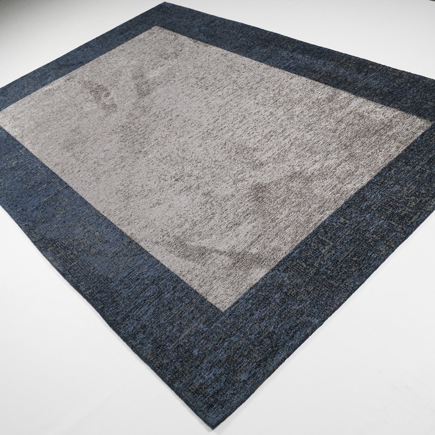 Machine Woven Geometric Patterned Navy Blue Carpet – HALICIZADE