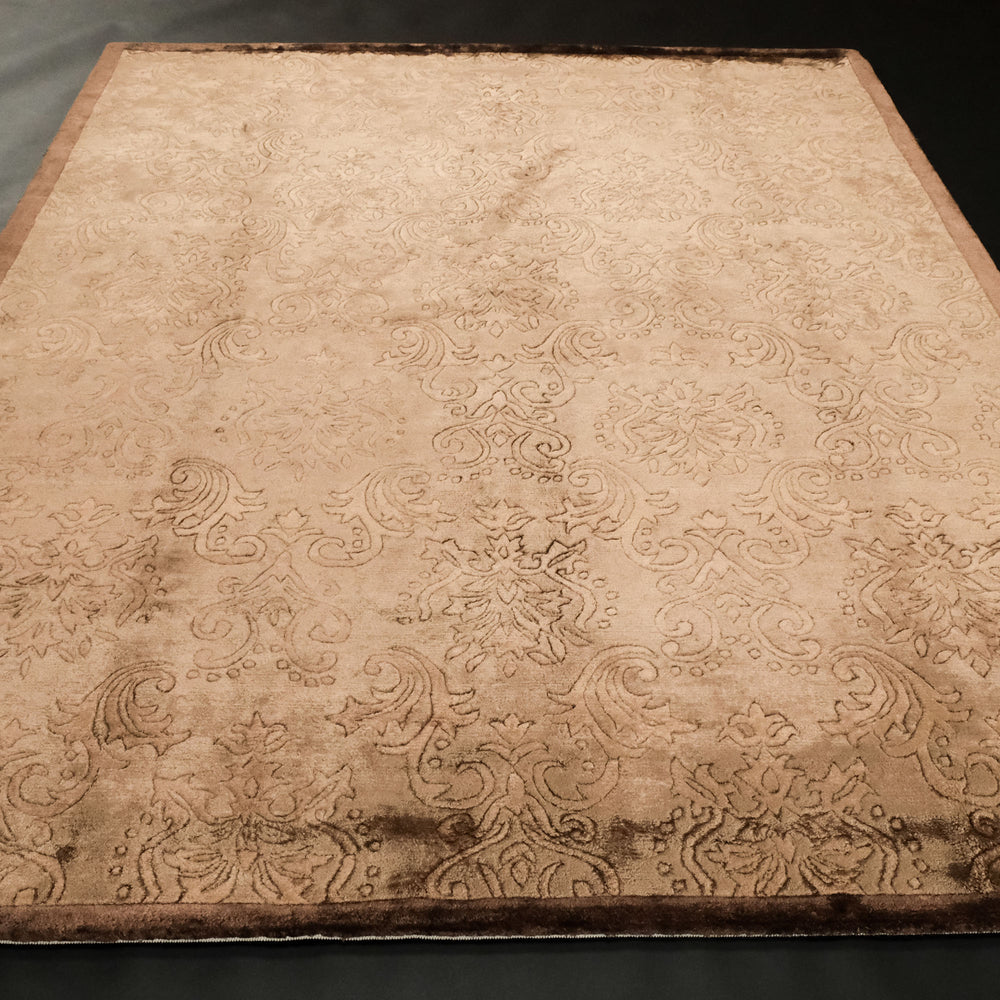 Damask Design Hand Woven Carpet