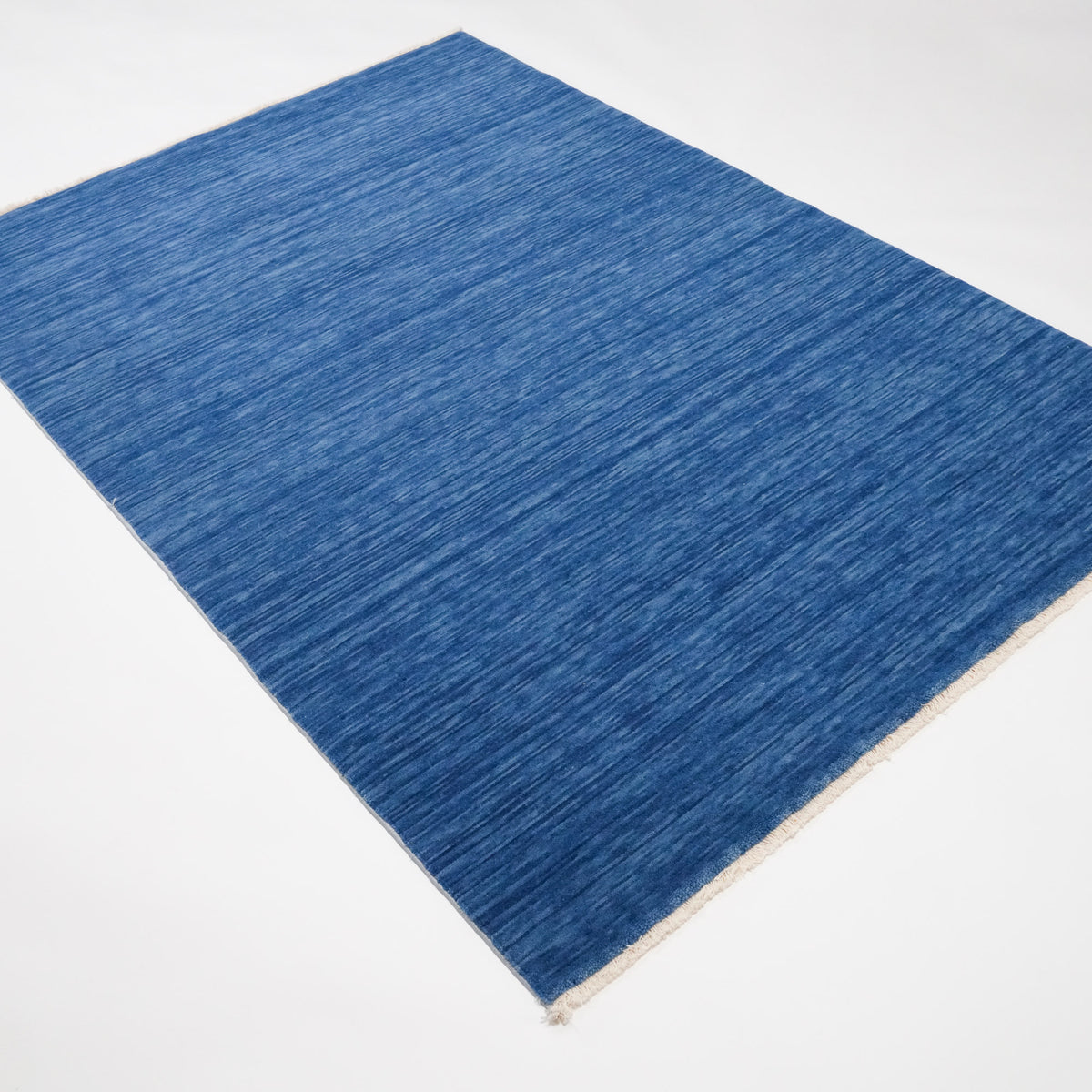 Plain Patterned Blue Wool Carpet – HALICIZADE