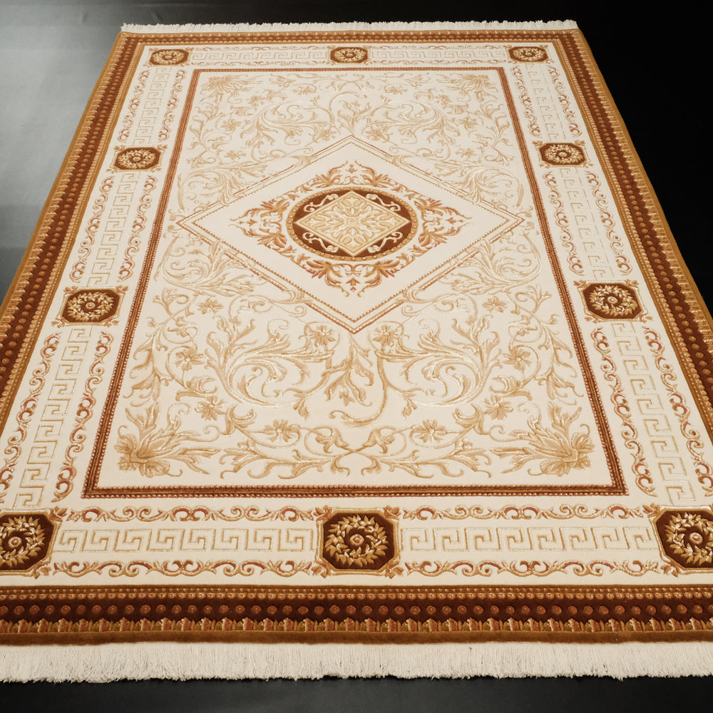 Versace Series Pure Silk Handwoven Versace Patterned Rug